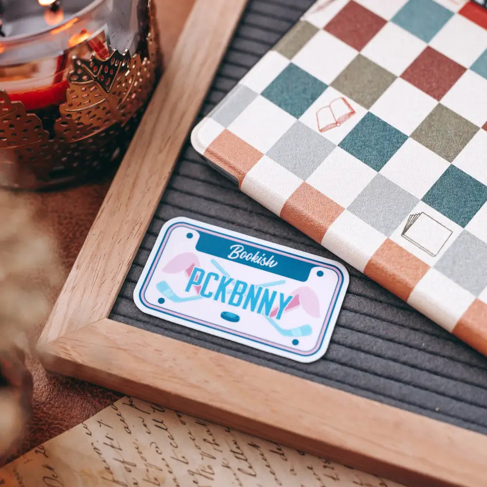 Puck Bunny License Plate Sticker